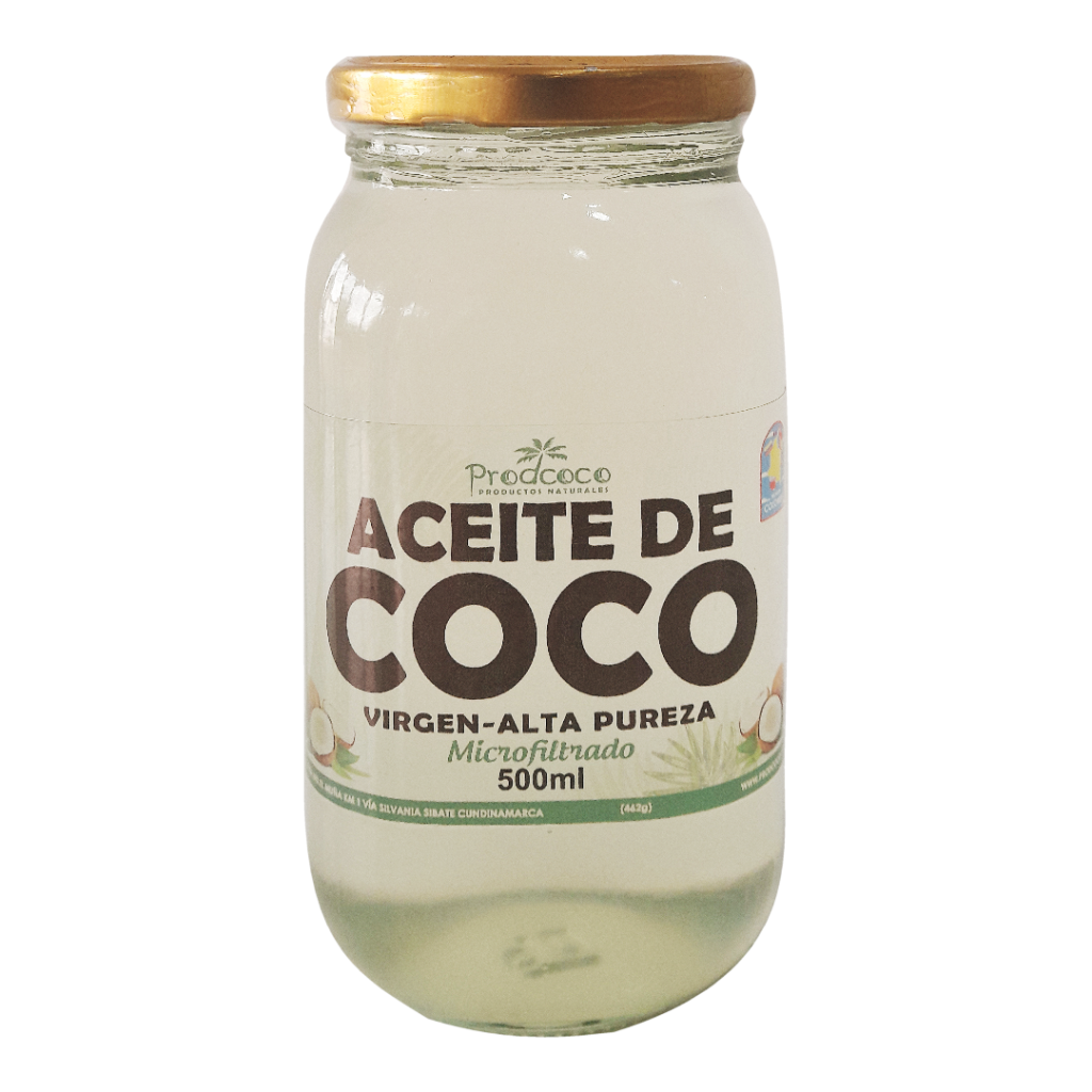 Aceite de Coco - Virgen Alta pureza -500ml - Vegano y Vegetariano ...