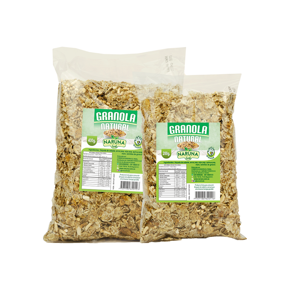 Granola Natural - 400g - Naruna - Vegano y Vegetariano - Productos ...
